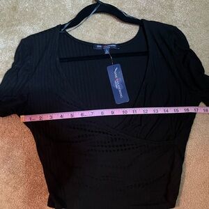 one clothing | Tops | One Clothing Large Nwt 8 Black Cropped Crossover ...
